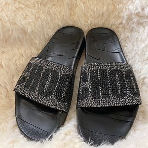 Shoes | Jimmy Choo Crystal Pool Slides | Poshmark